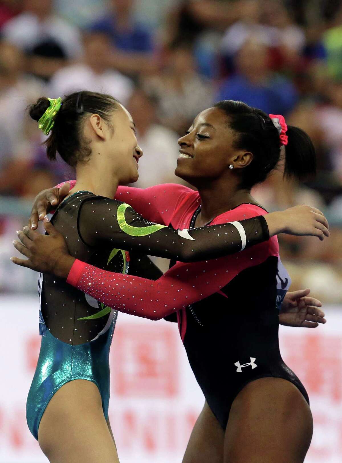 Simone Biles wins two more gold medals at world championships