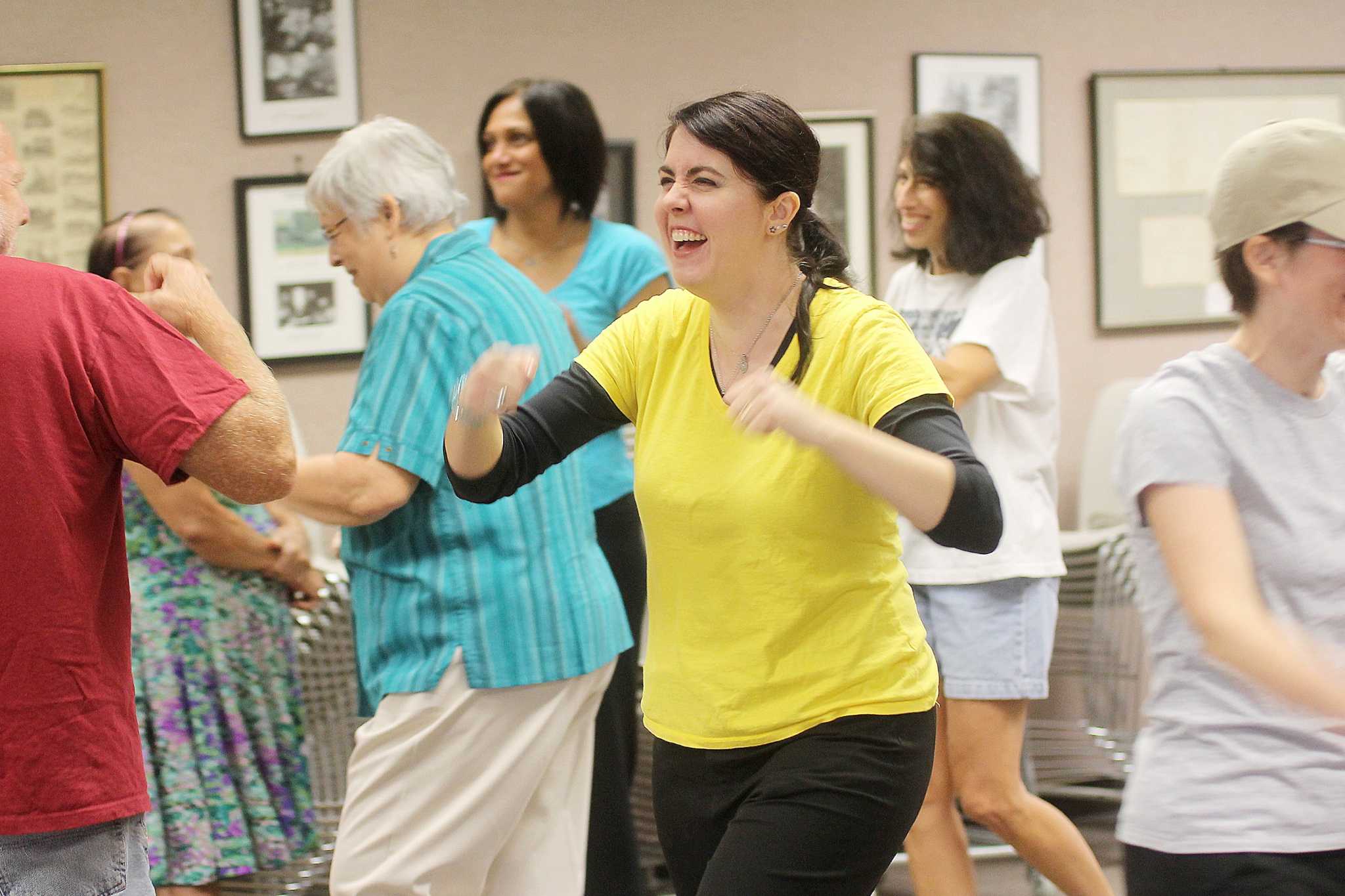 Yoga class lets you laugh your cares away