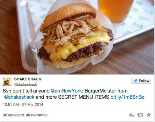 Secret menu items at fast food restaurants