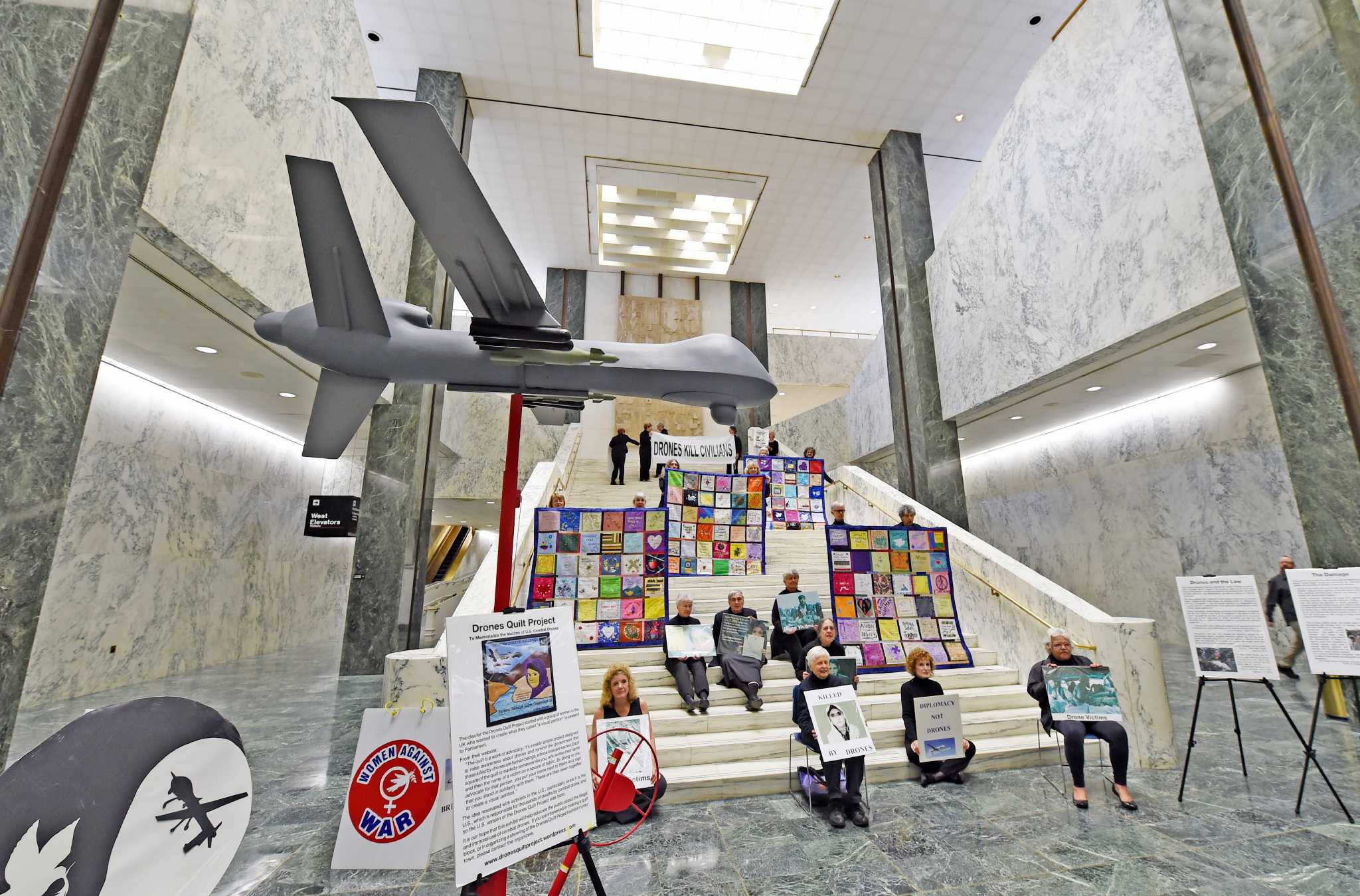 Photos: Drone protest