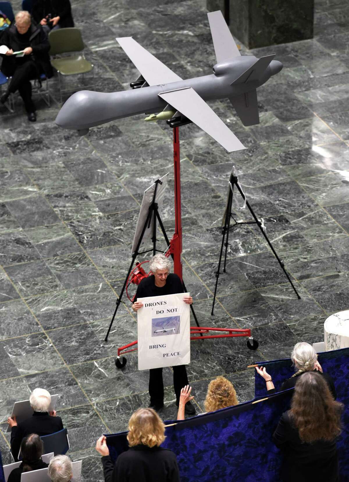 Photos: Drone protest