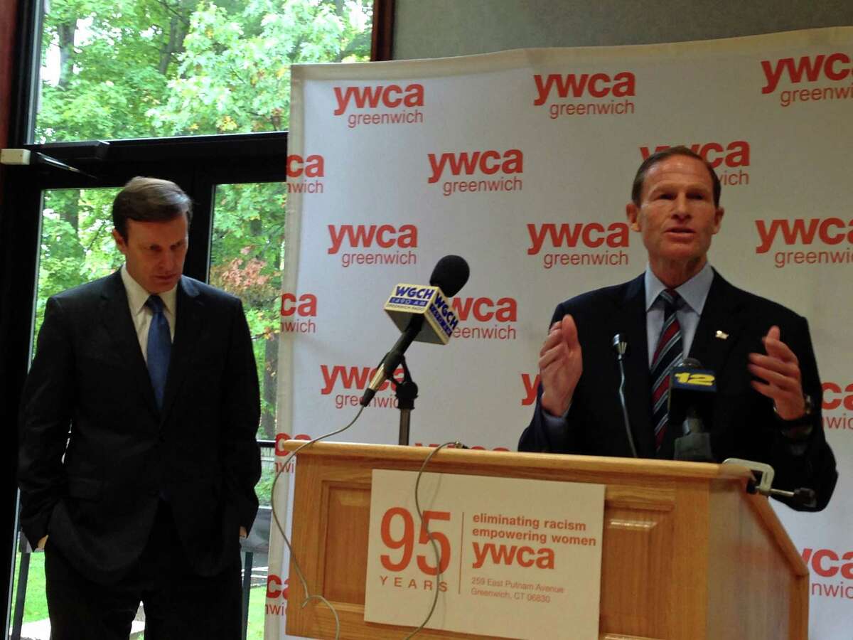 Senators at YWCA Greenwich take on domestic violence
