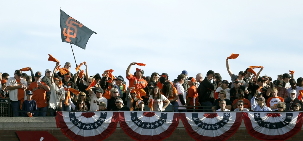 SF Giants fans take in Game 3 of the World Series