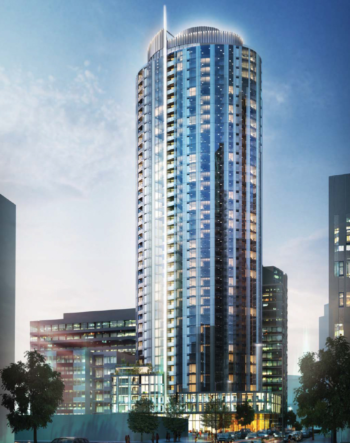 Elliptical tower proposed in Denny Triangle