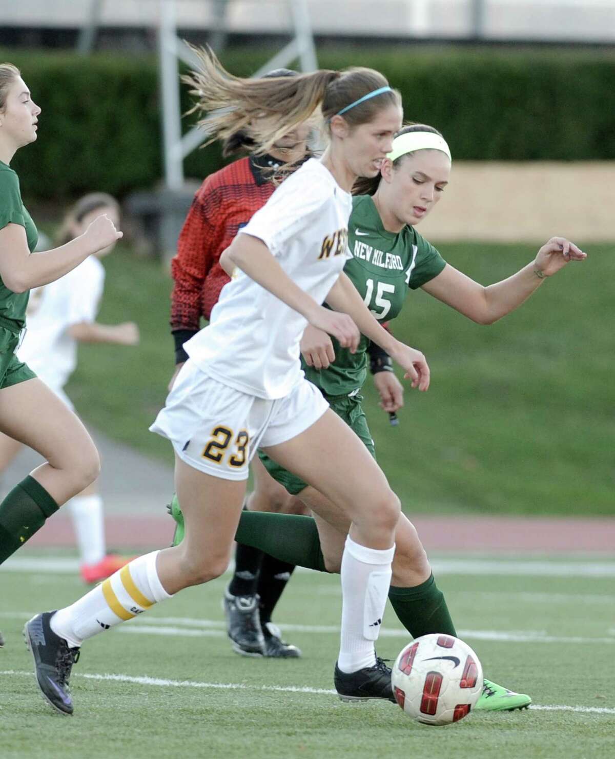 New Milford, Masuk advance to SWC girls soccer final