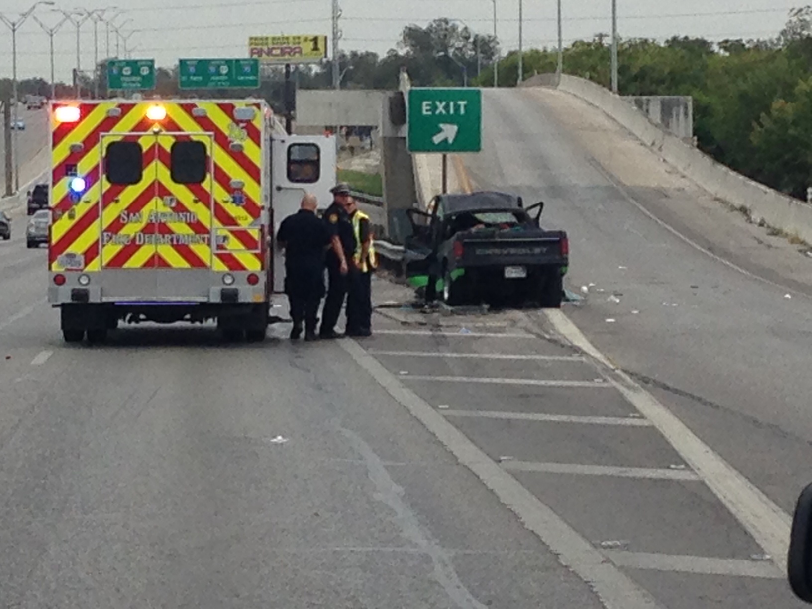 Man dies after truck crashes into exit barrier on Hwy 90 on Southwest Side