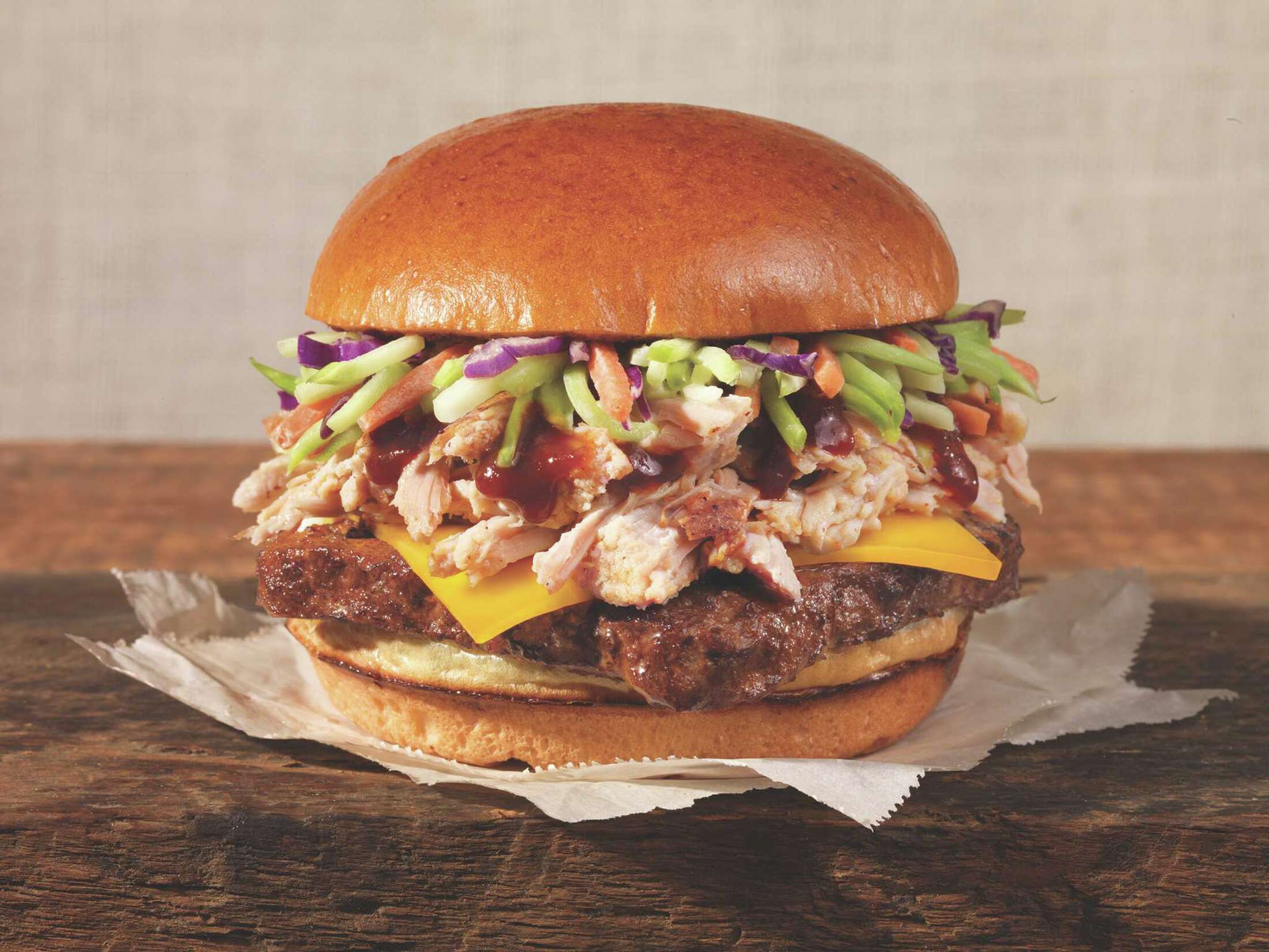 Pulled pork is perfect cheeseburger topper