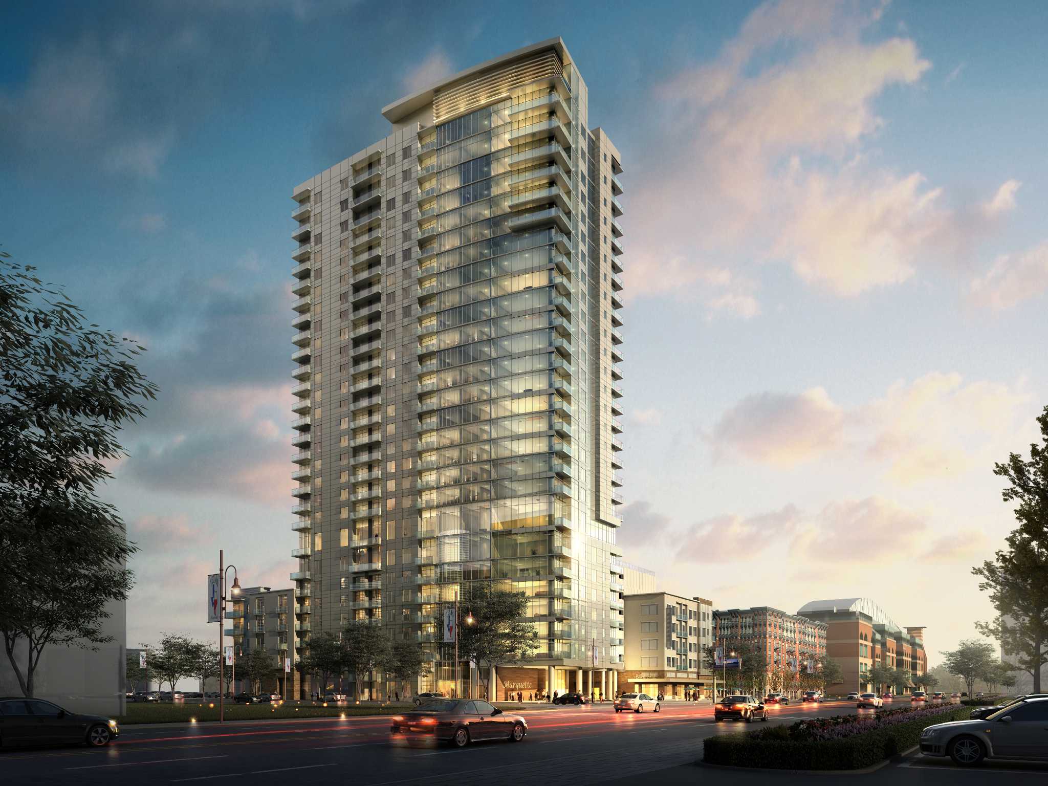 Flashy projects rise near ballpark