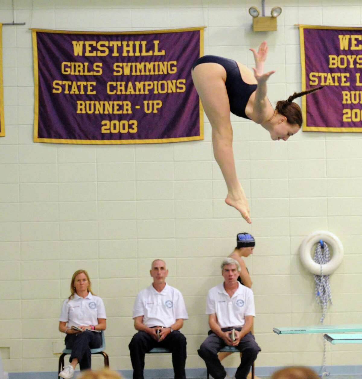 Rachel Burston wins 3rd FCIAC diving title