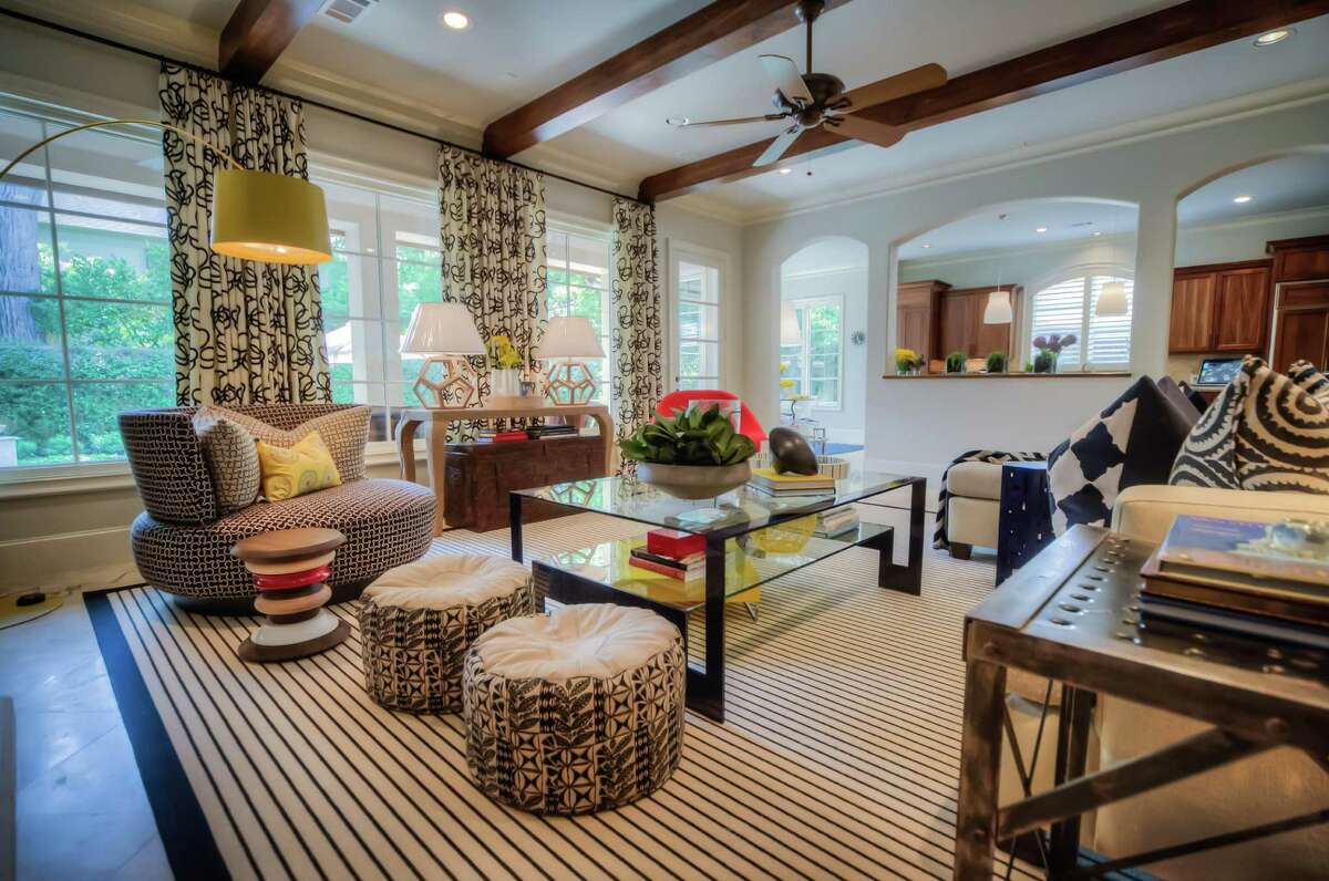 Mid-century style and lots of color enliven West University home