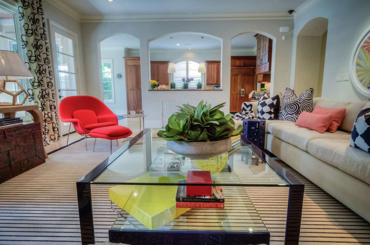 Mid-century style and lots of color enliven West University home