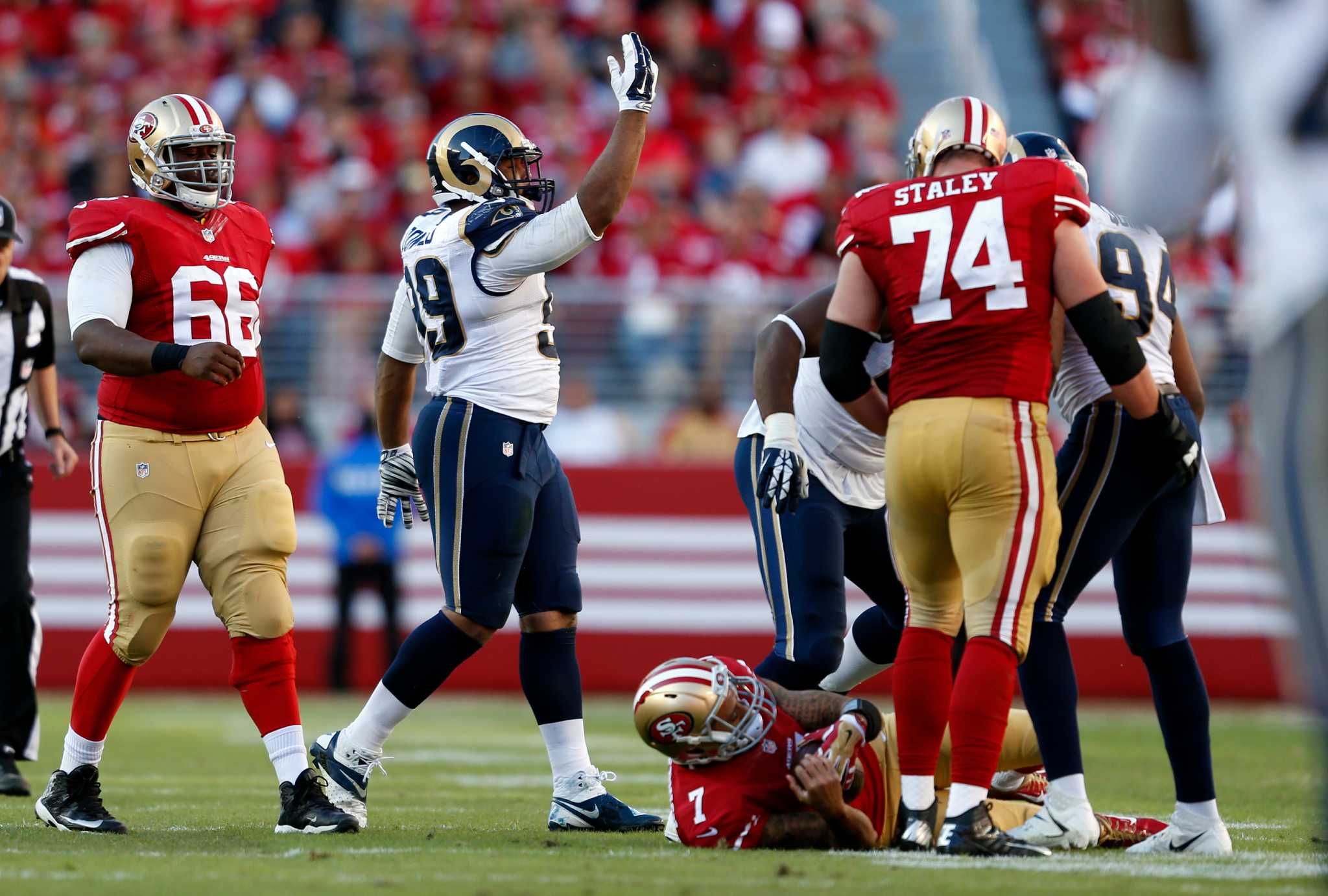 49ers’ offensive line surprisingly sieve-like