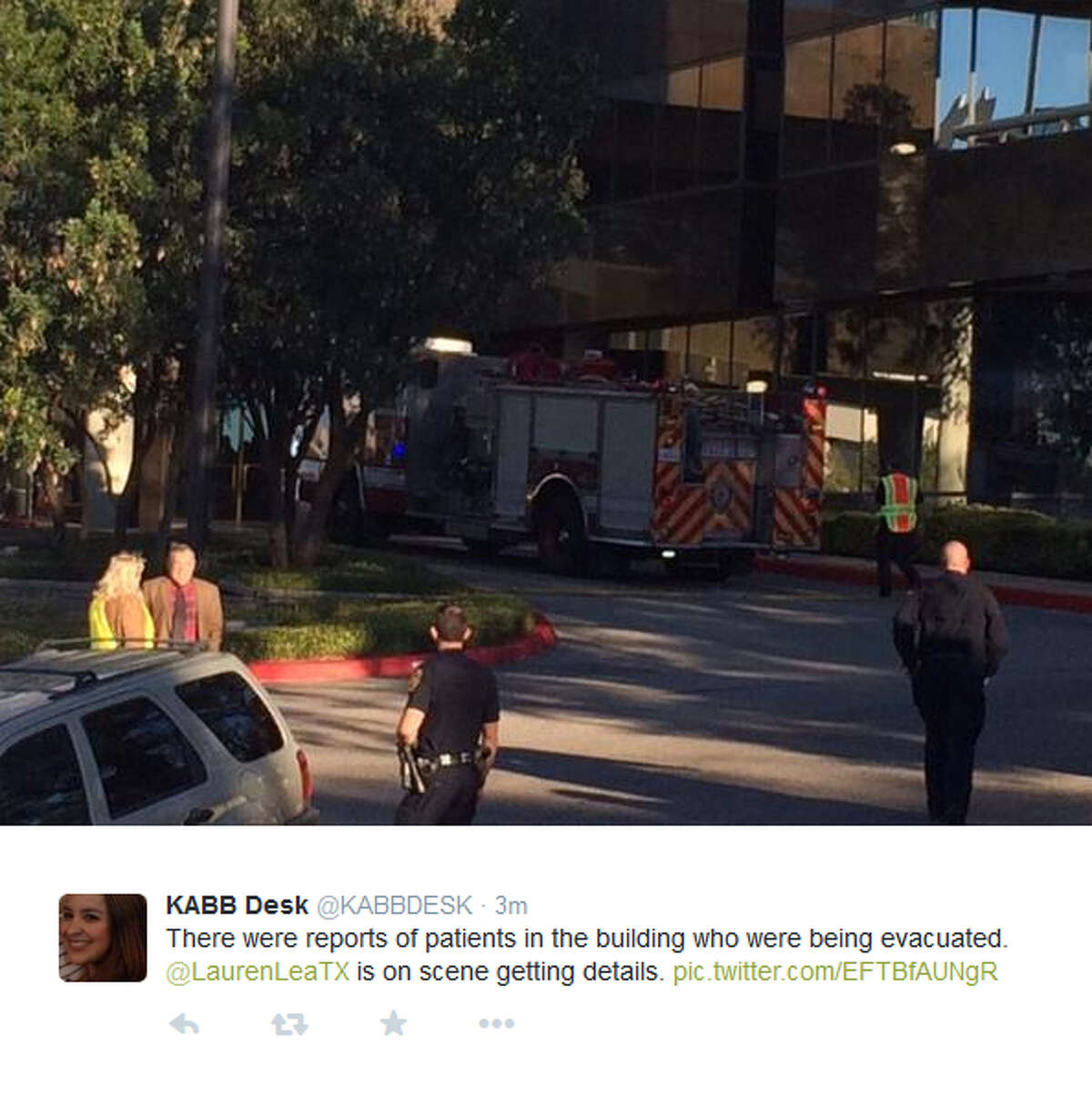 San Antonio fire crews working fire at office building near the Medical ...