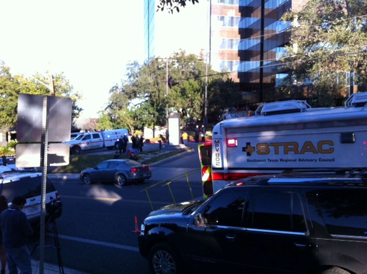 San Antonio fire crews working fire at office building near the Medical ...