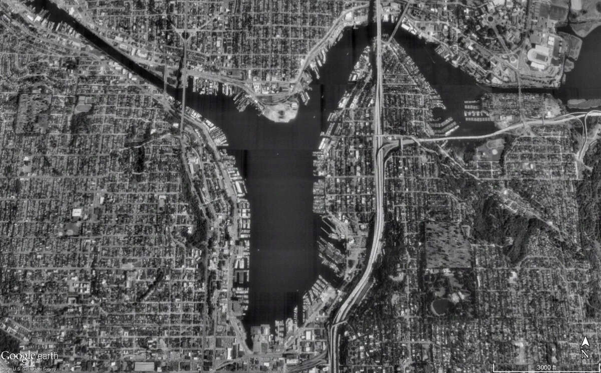 Seattle 'hoods then and now ... from space!
