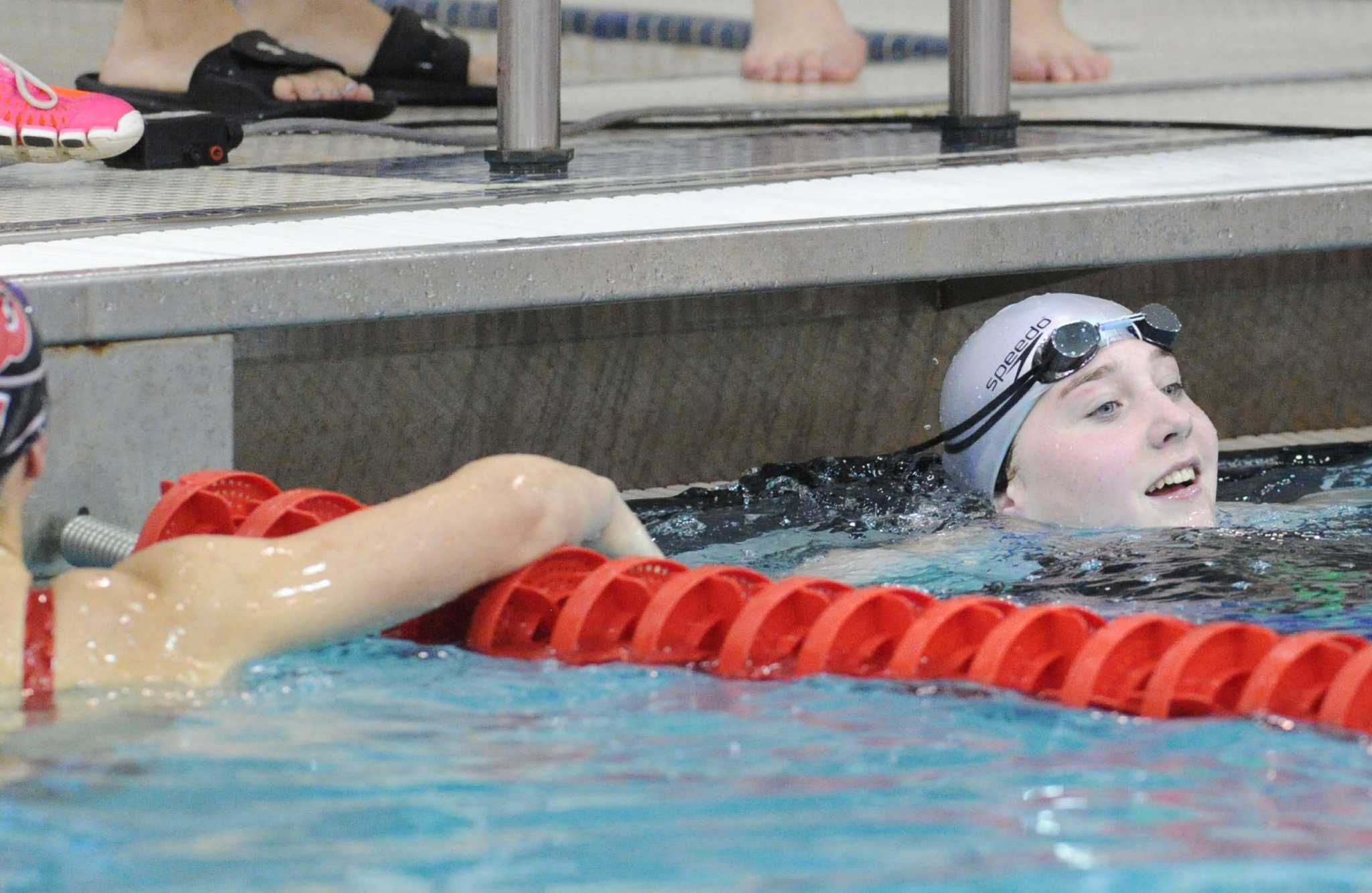 Ludlowe freshman Sarah Grinalds made a big splash
