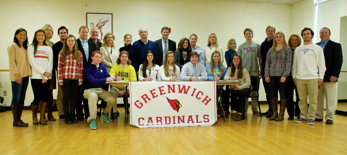 Thirteen Greenwich High students sign National Letters of Intent