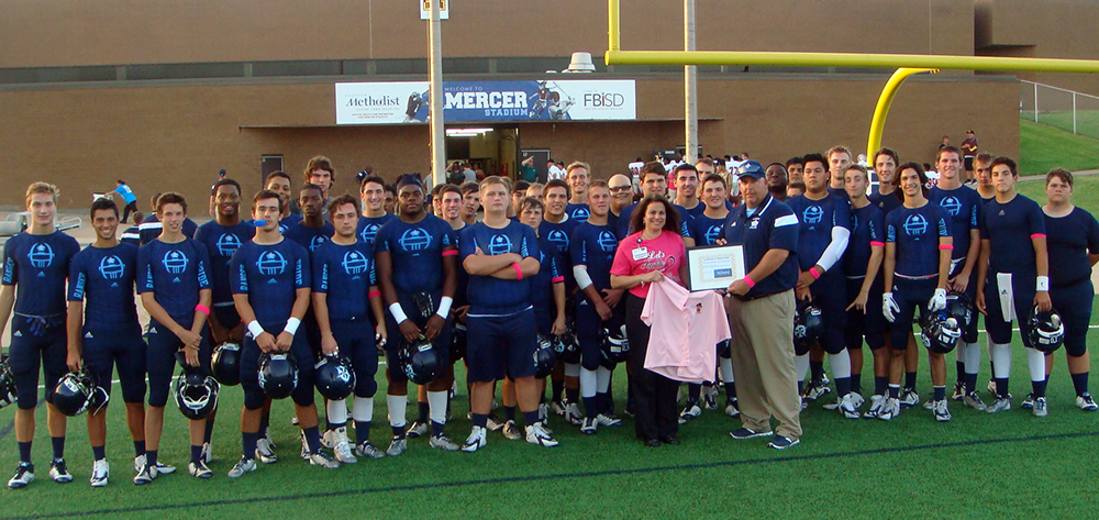 Austin, Clements football teams help breast cancer survivors