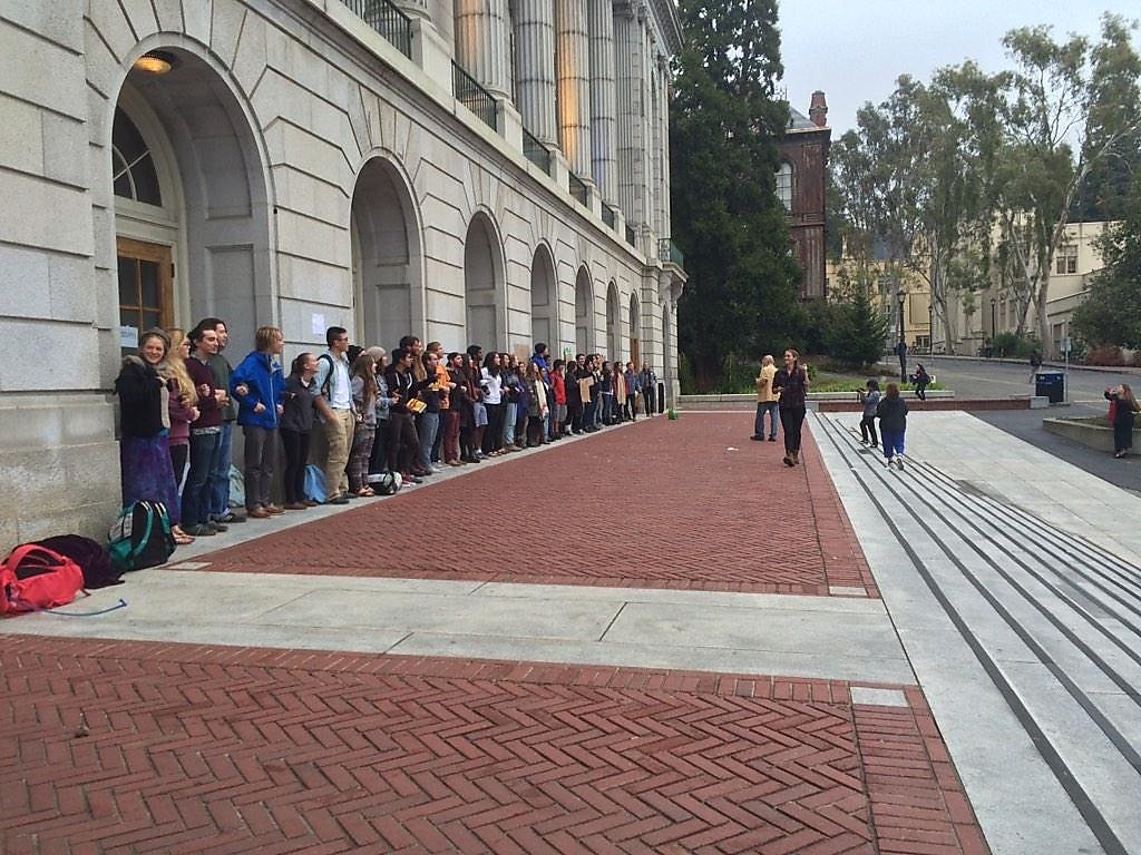 UC Berkeley students remain at Wheeler Hall in protest