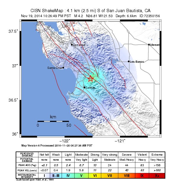 Magnitude 4.2 quake felt in South Bay