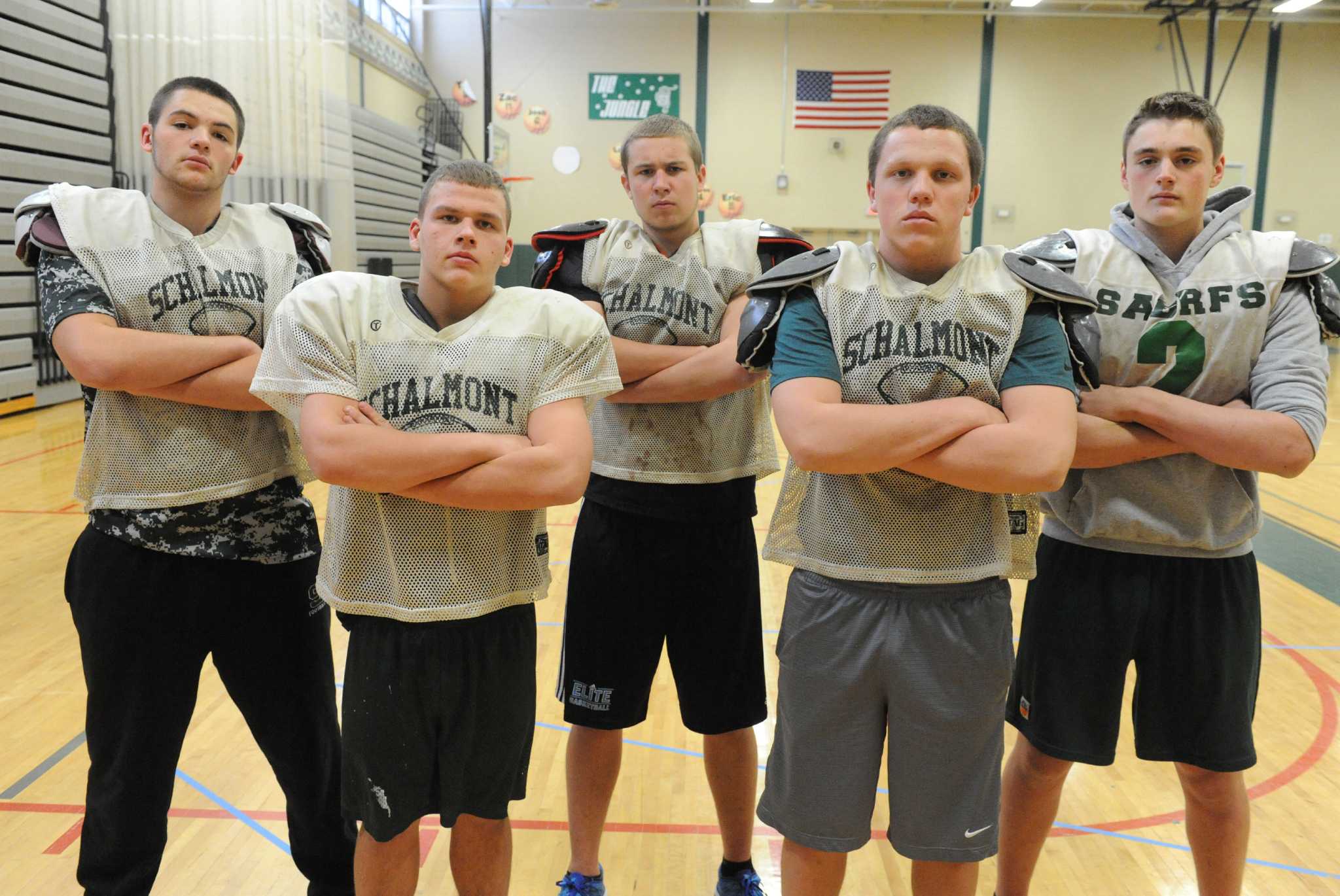 Small offensive line big for Schalmont football