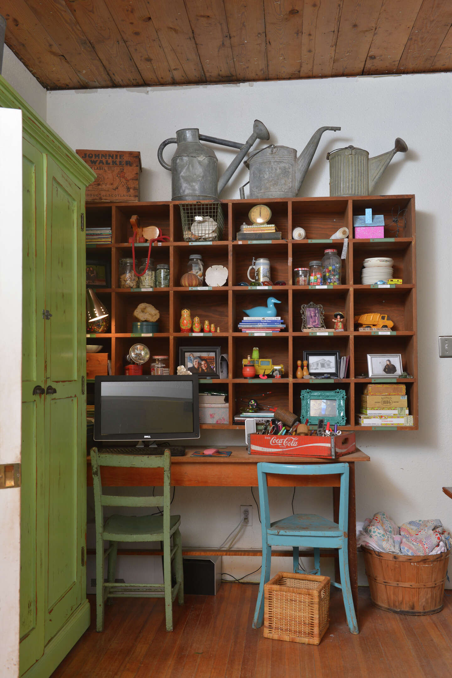 Family fills bungalow with creative furnishings, inventive storage