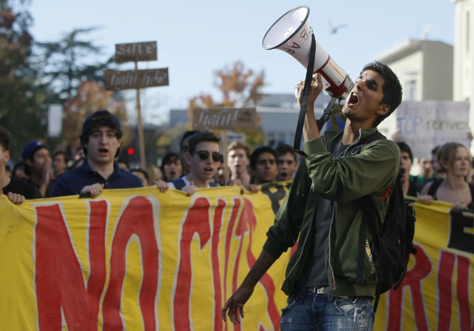 Thousands of UC students walk out to protest tuition hikes