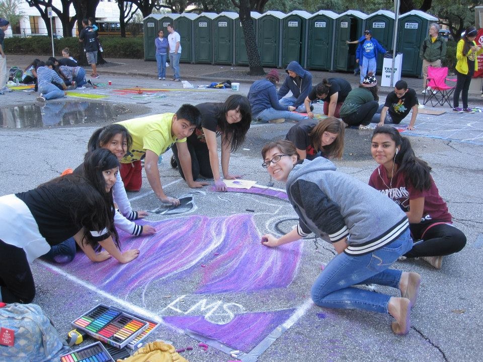 Spring Branch ISD art students color downtown Houston