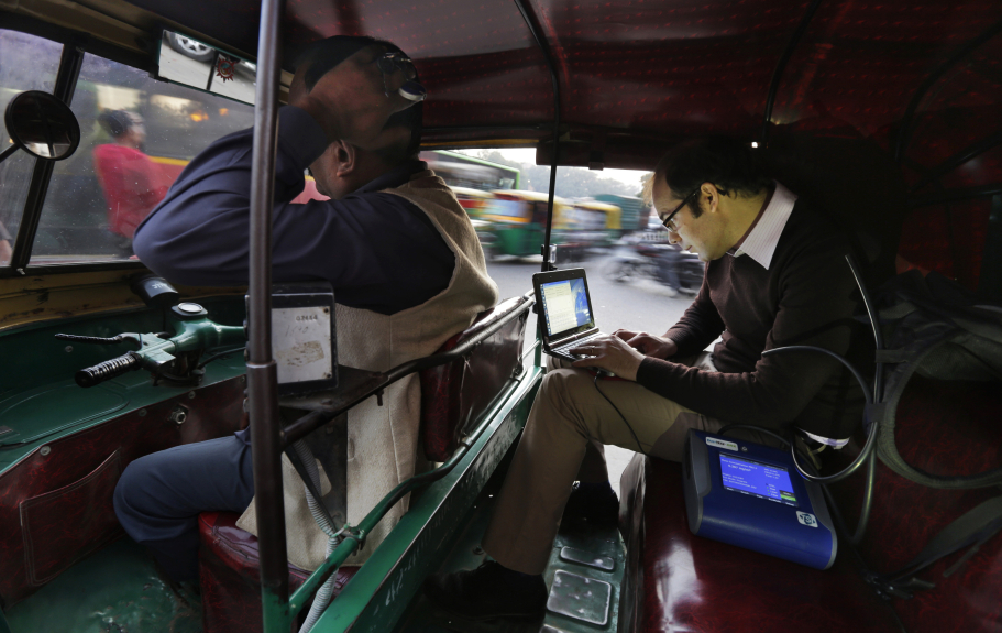 Rickshaw research reveals extreme New Delhi pollution