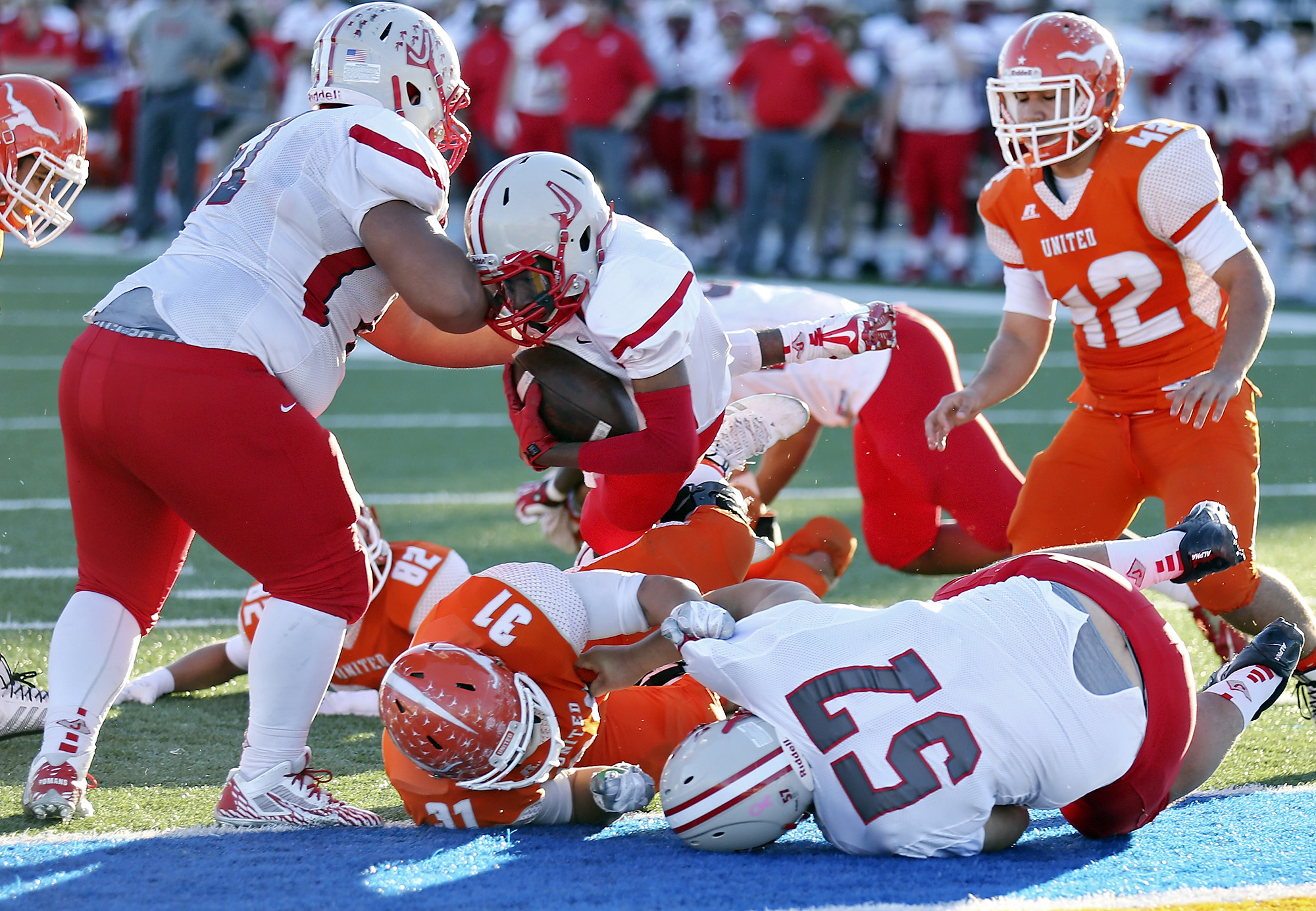 Judson rolls into the regional finals with a 55-20 win over Laredo United