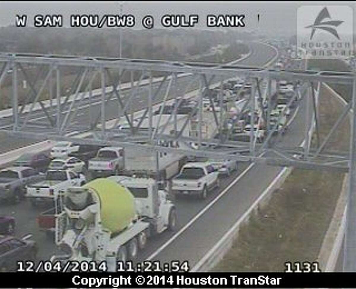 Downed power line blocks West Sam Houston Tollway
