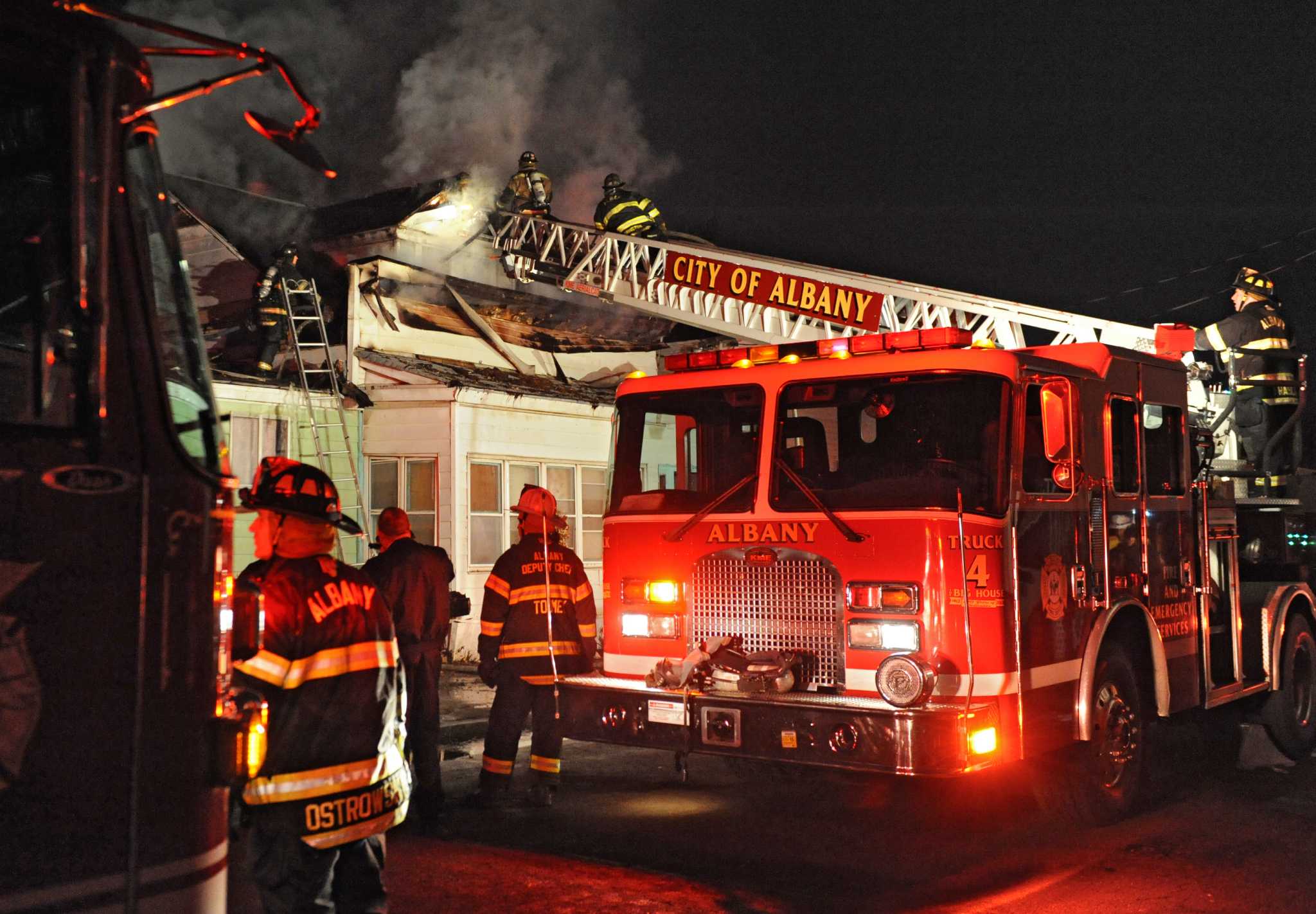 Fire strikes Albany home
