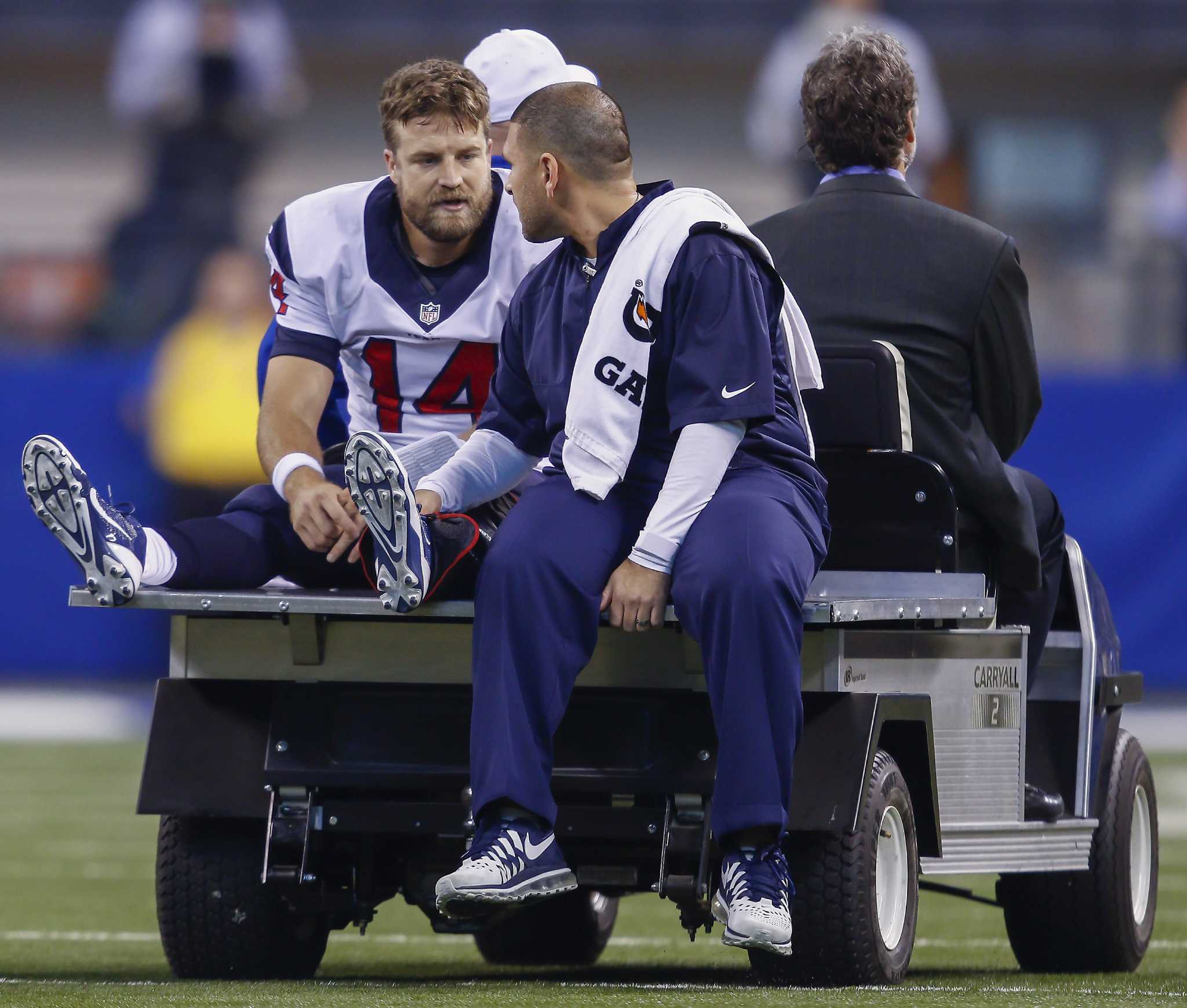 Texans lose Fitzpatrick to left leg injury as Colts clinch AFC South