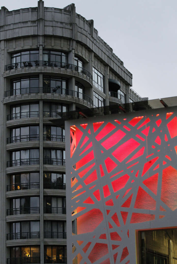 Futuristic S.F. cube building takes design risk in the right spot