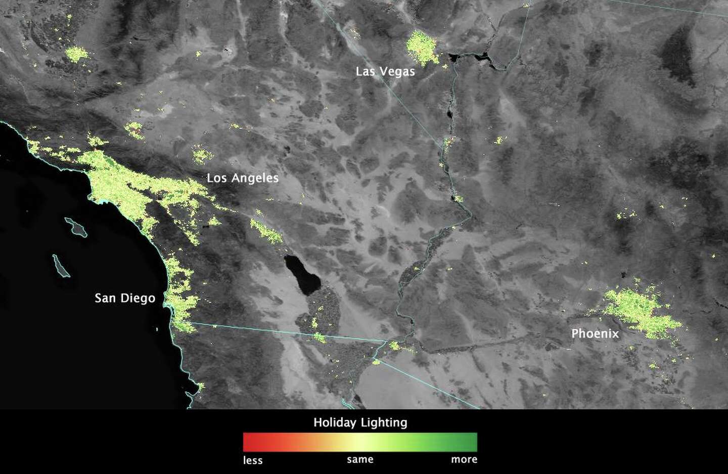 NASA: Christmas lights make cities glow brighter from space during holidays