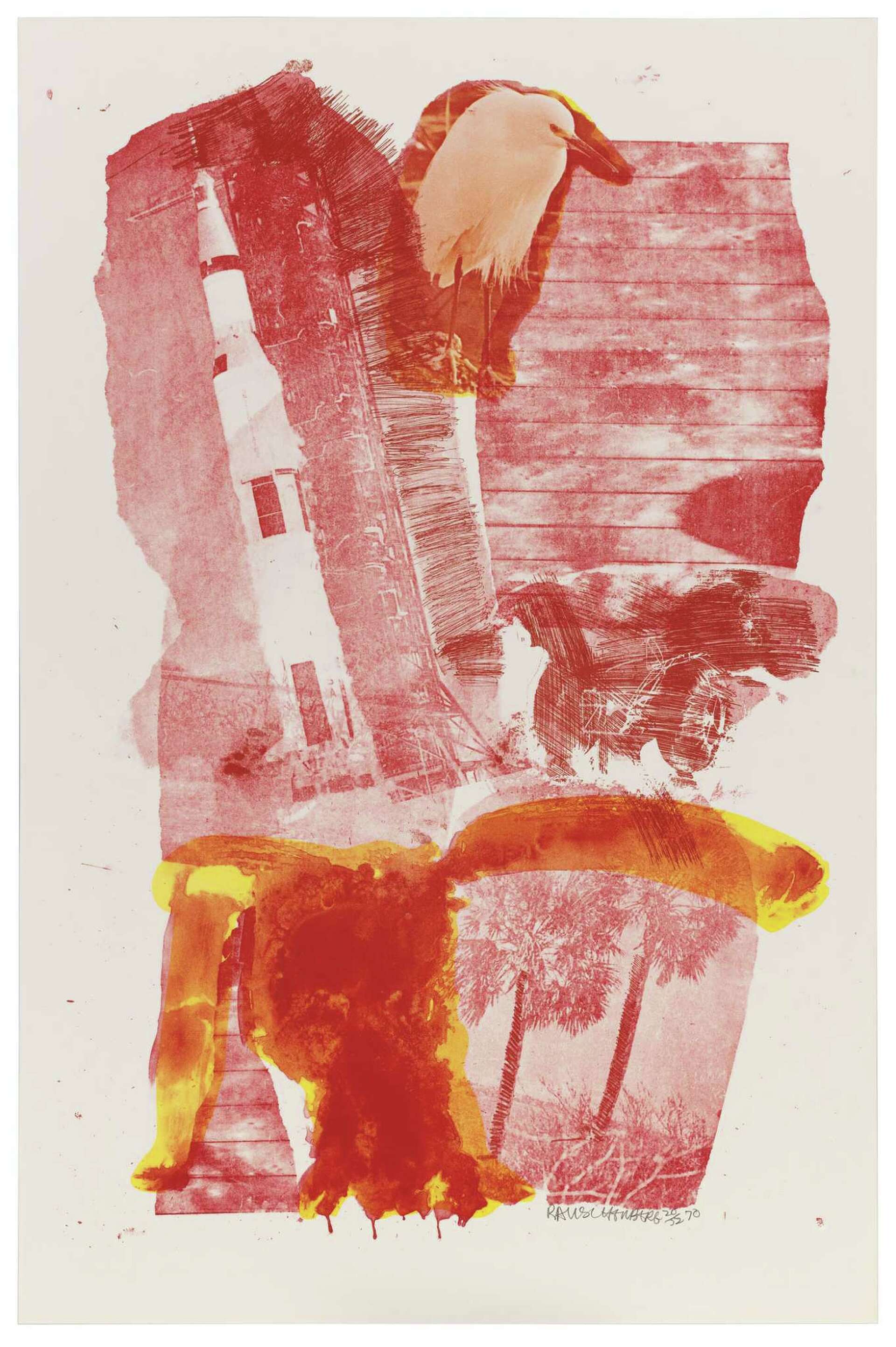 Art review: Robert Rauschenberg views the moon mission