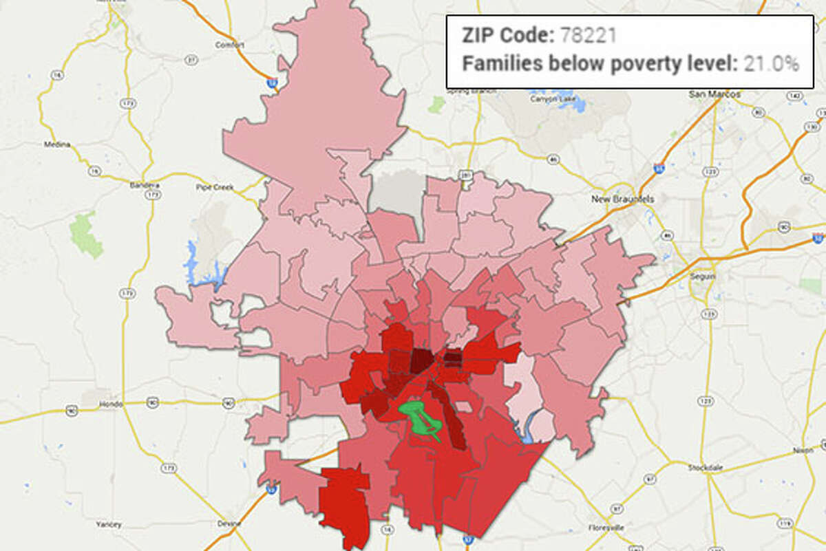 San Antonio’s high-poverty ZIP codes fall closer to downtown, south ...