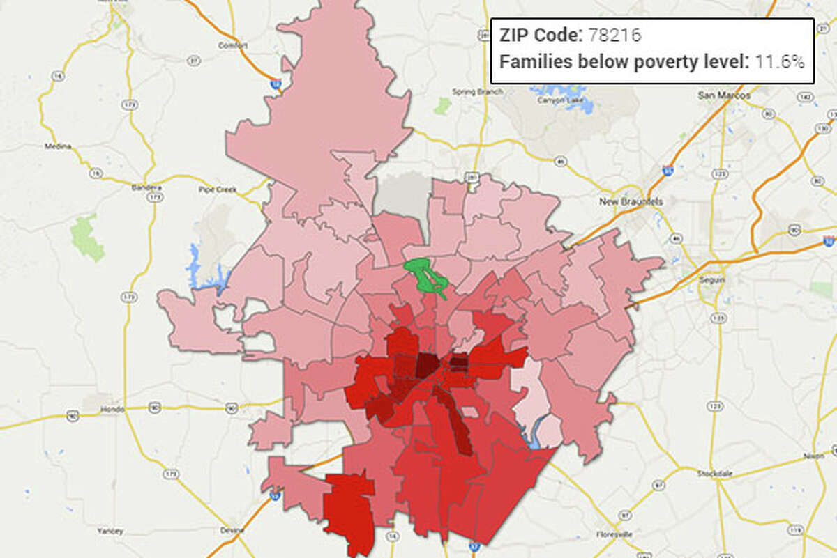 San Antonio’s high-poverty ZIP codes fall closer to downtown, south ...