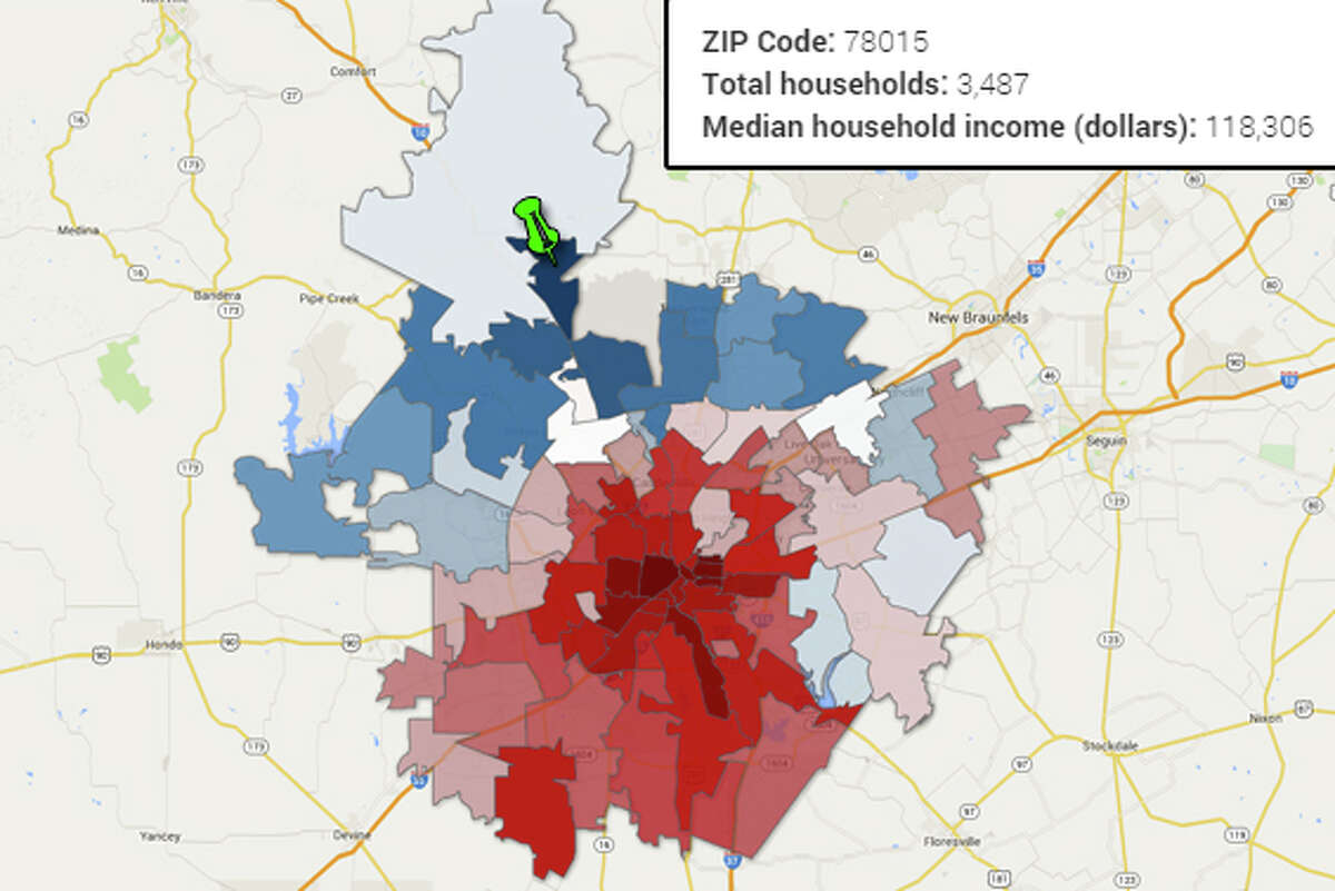 Census: Wealthier households sit in northern Bexar County