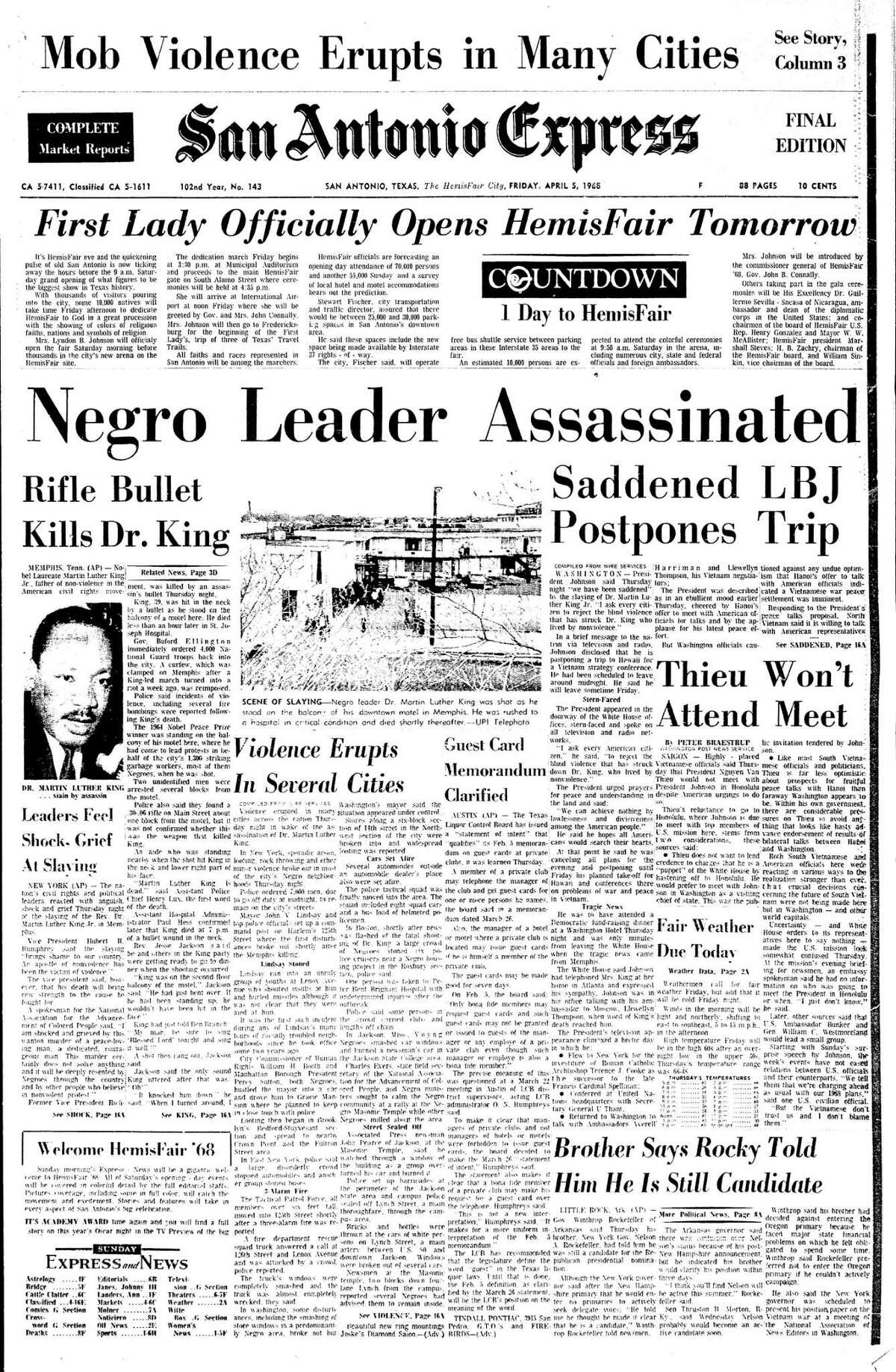 History shows that April has been a month for tragedy