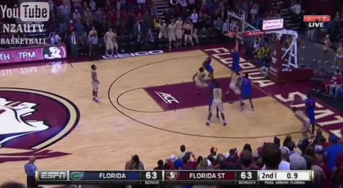 Florida State squeezes by Florida 65-63 on fluke play