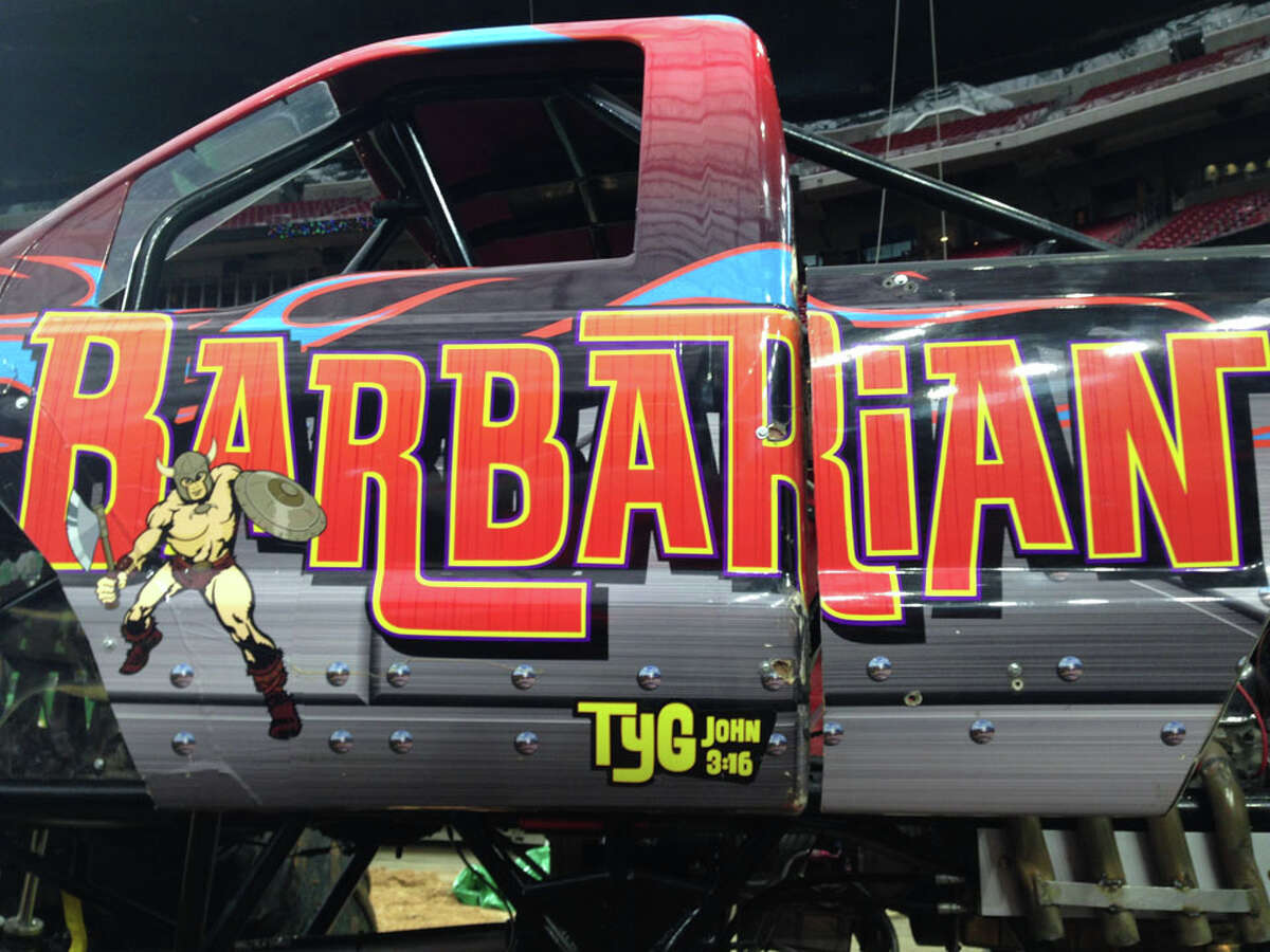 Monster Jam monster trucks at NRG Stadium