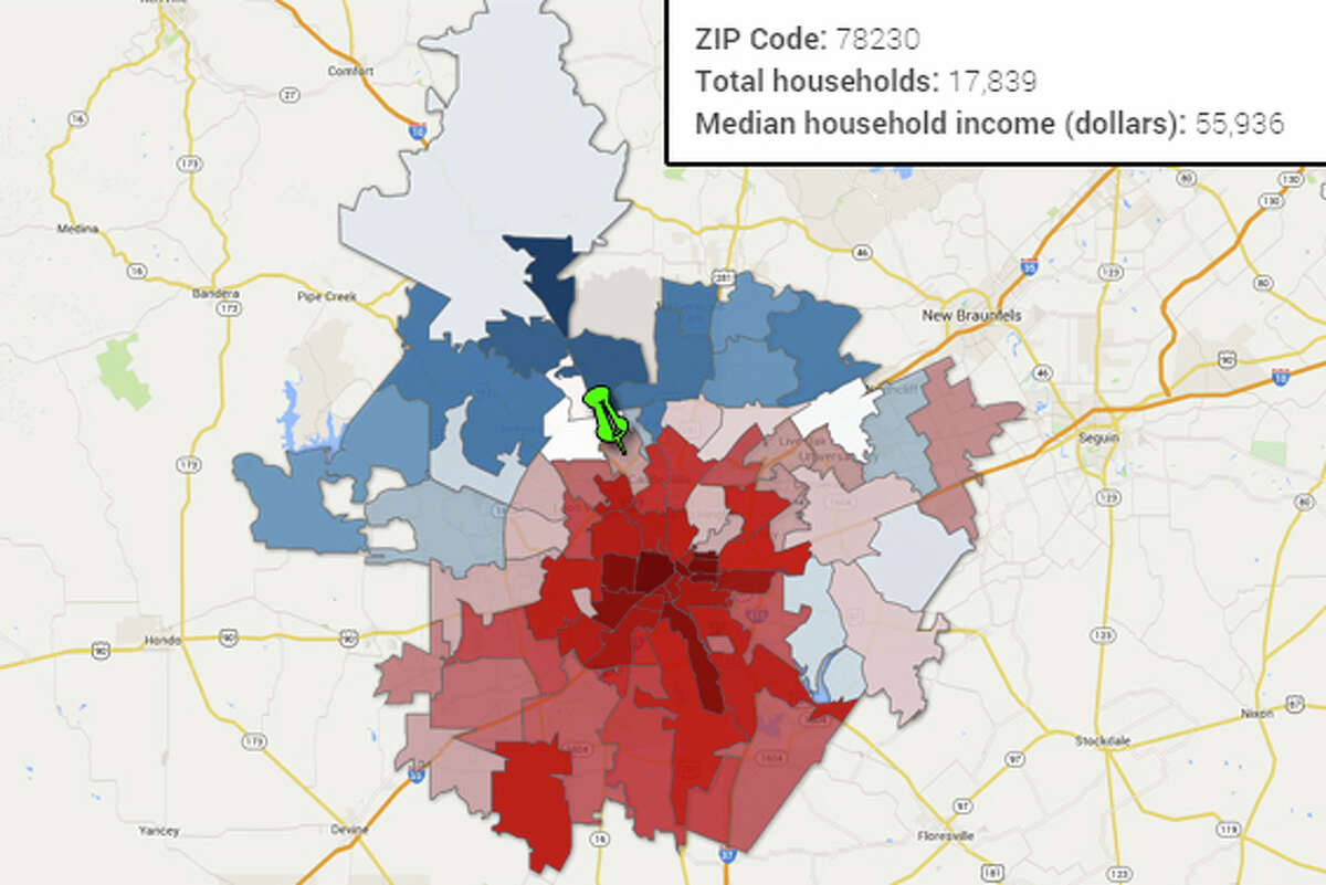 Census: Wealthier households sit in northern Bexar County