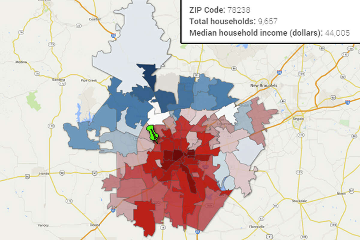 Census: Wealthier households sit in northern Bexar County