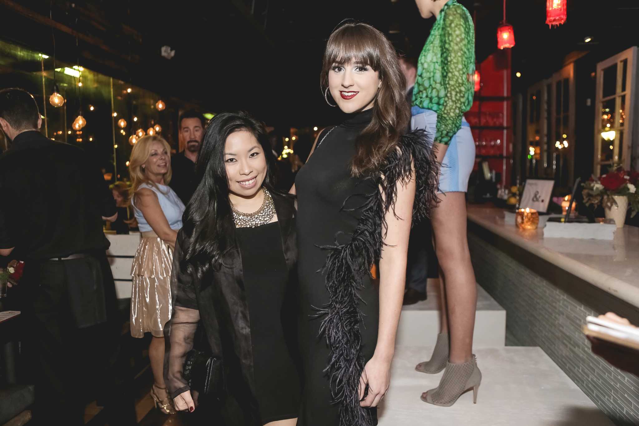 Models and bottles at Ruggles Black seasonal bash