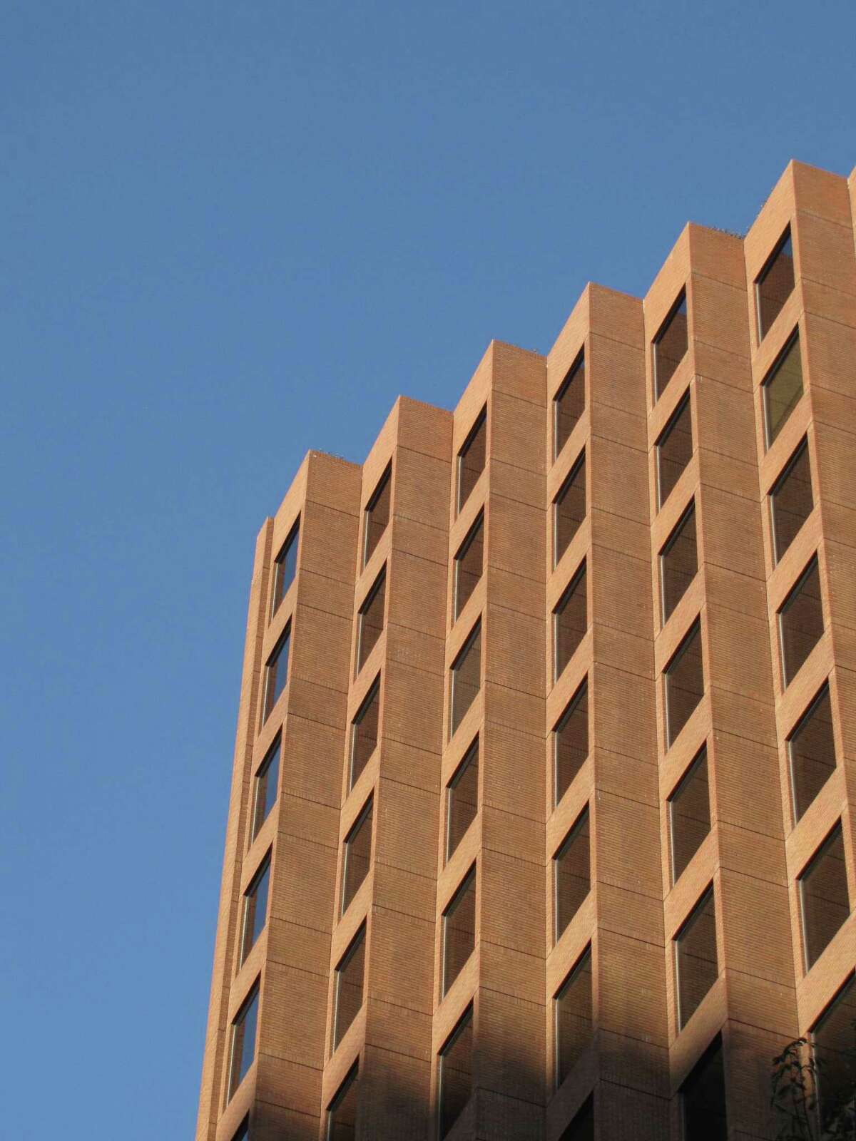 Near the Embarcadero, a brick-clad tower improves with age