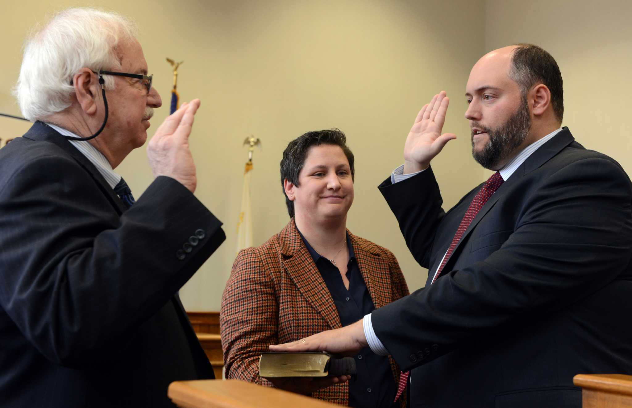 Ansonia's Judge Hoyle swears in Judge Hoyle