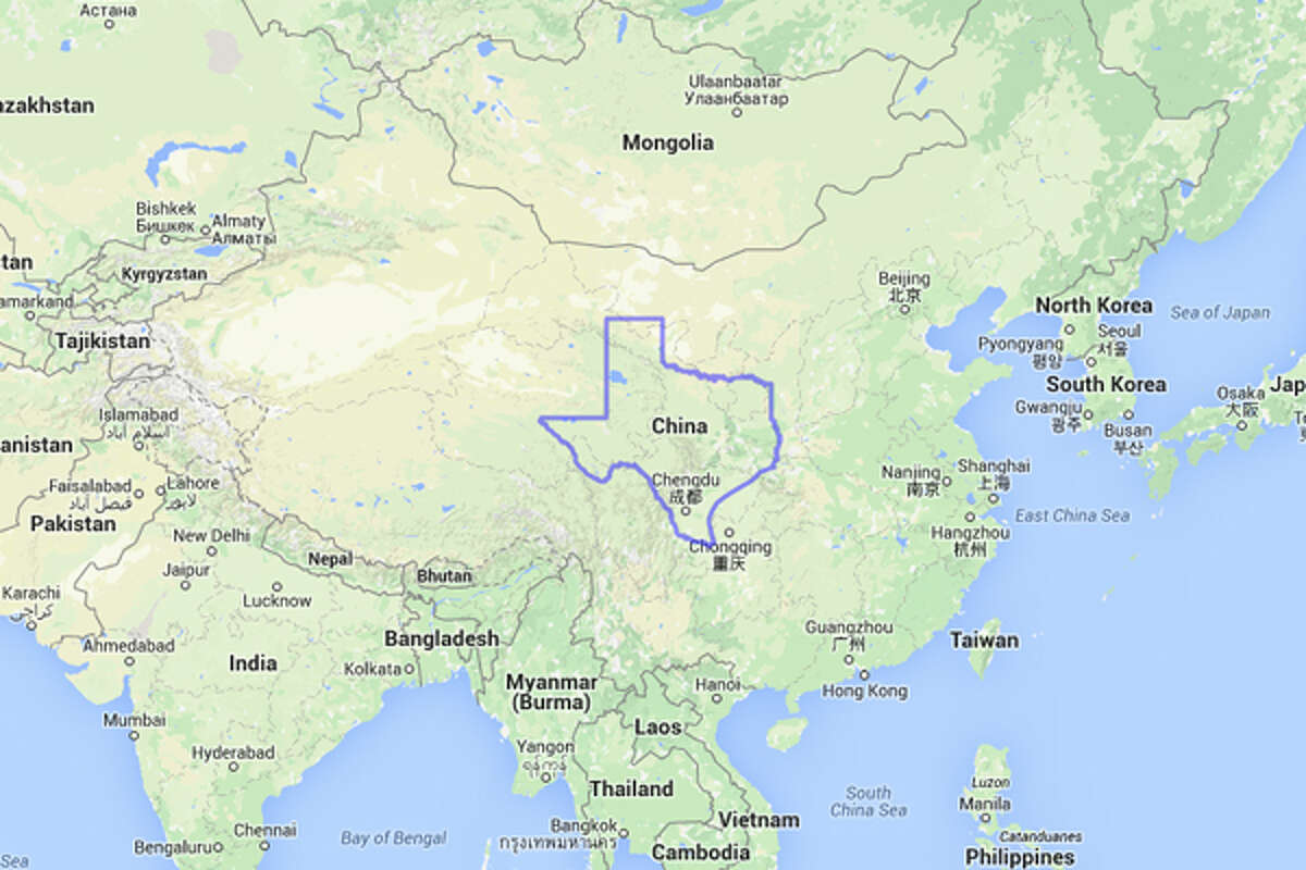 Just how big is Texas? Map compares to other countries, states