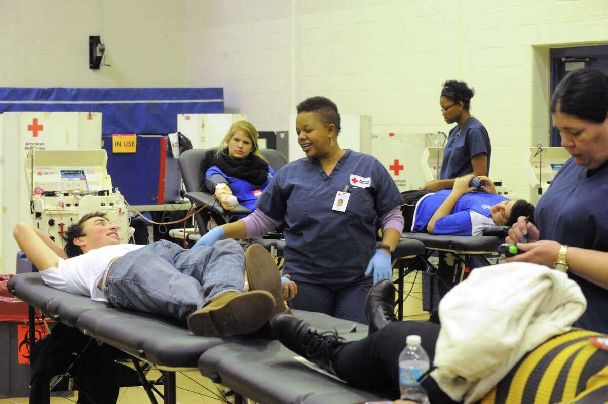 Blood drive at Albany High School