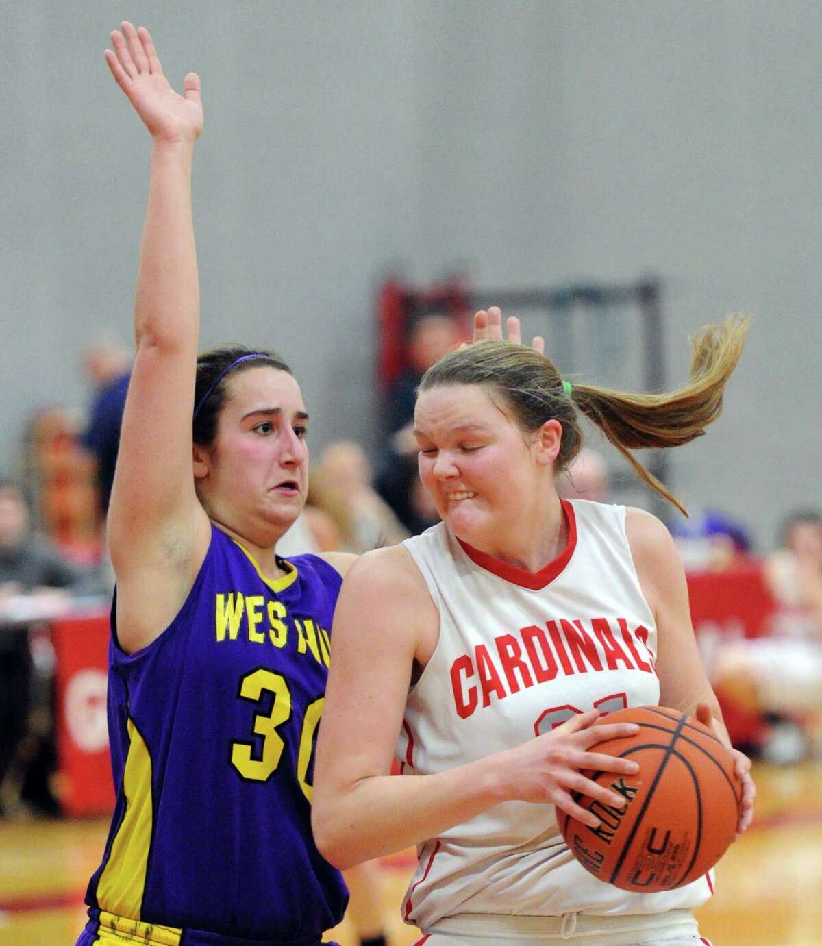 Greenwich girls basketball team grinds out win over Westhill